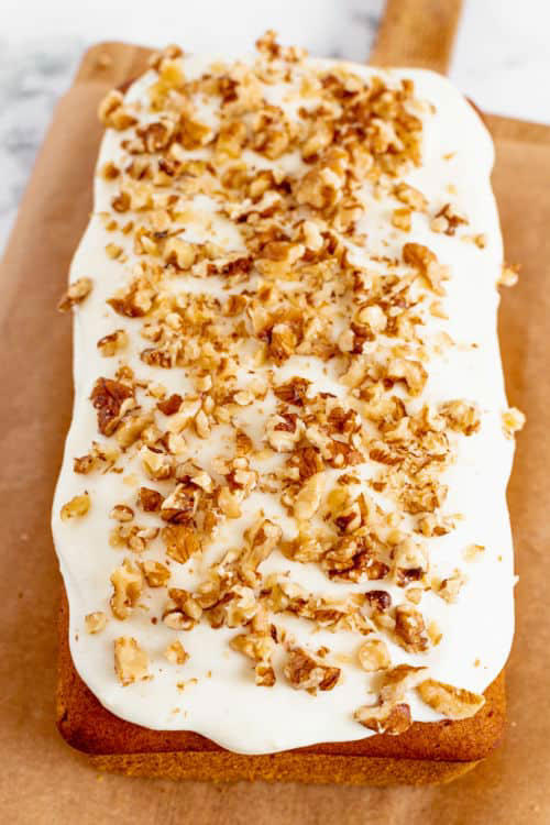 Pumpkin Bread with Cream Cheese Frosting