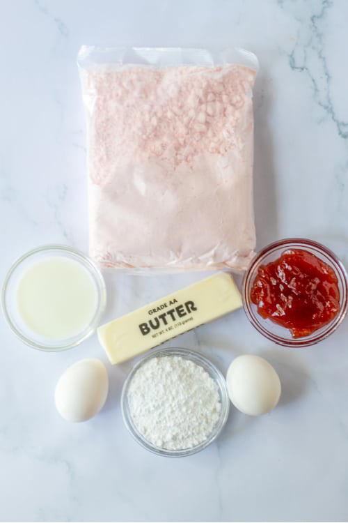 Strawberry Cake Mix Brownies