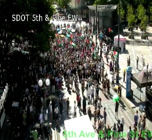 All roads open after demonstration in downtown Seattle shut down Fourth ...