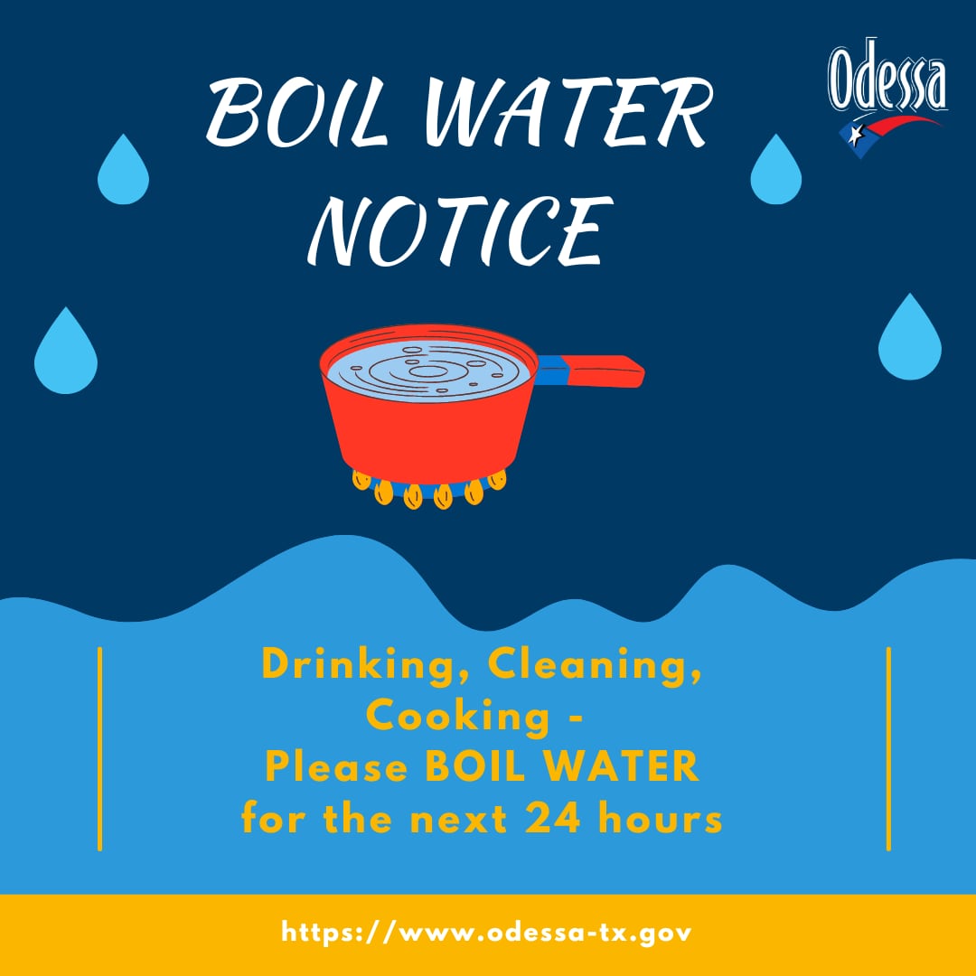 Boil Water Notice issued for the City of Odessa