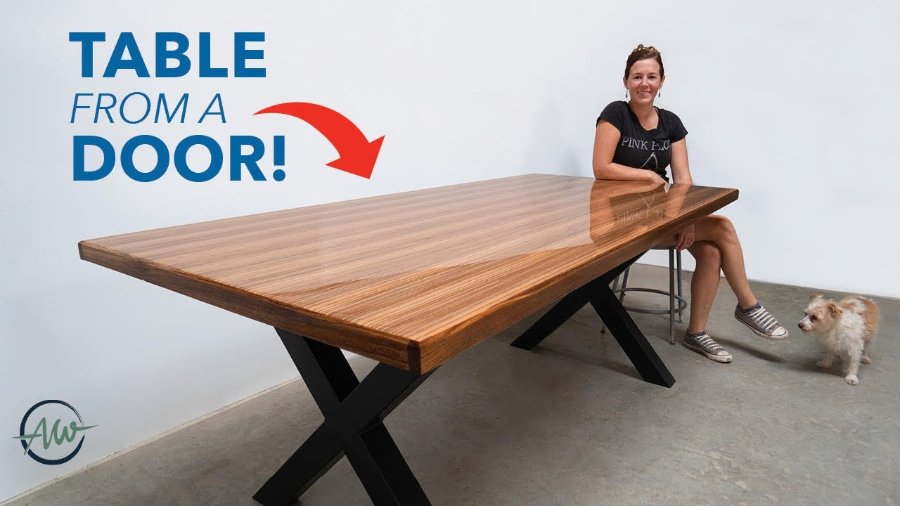 Build a kitchen table from a door in one day