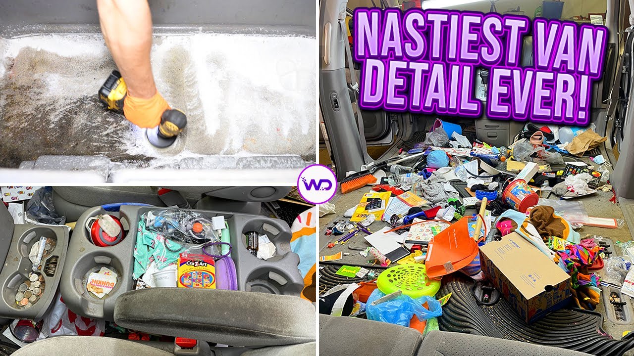 Detailing a mom’s disaster minivan with insane car transformation