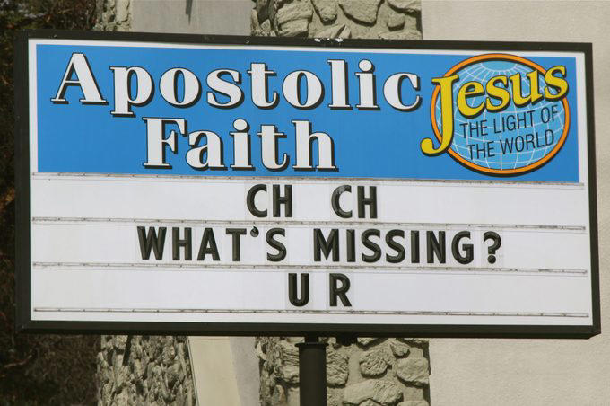 32 hilarious church signs that are sinfully funny