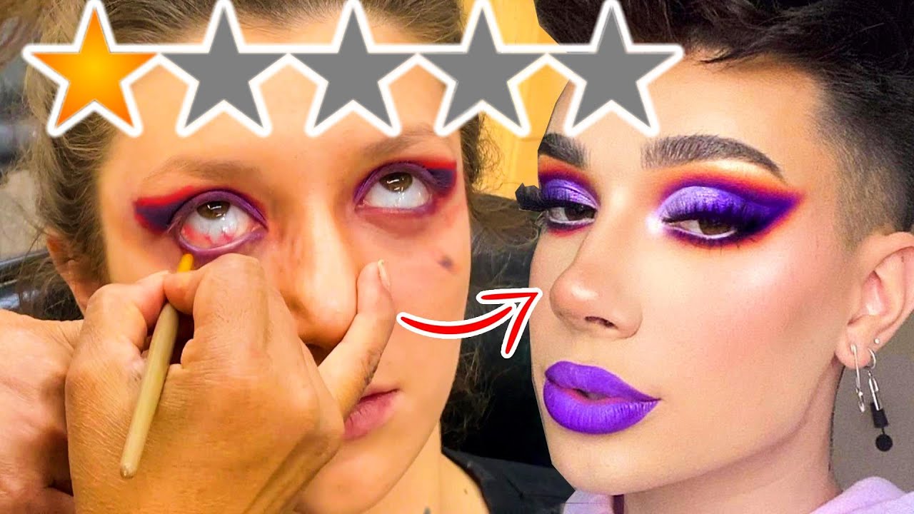 Worst reviewed makeup artist copies James Charles' bold look