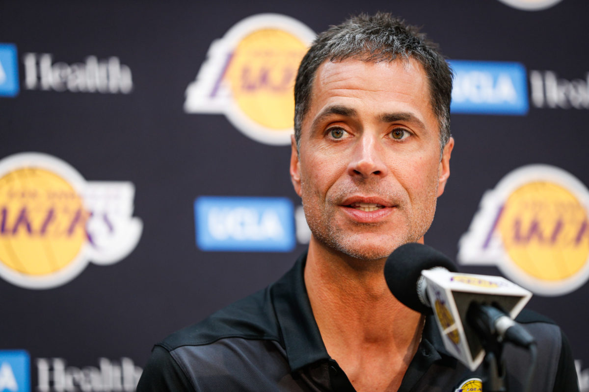 Rob Pelinka Turns Heads With Outfit At Luka Doncic's Press Conference