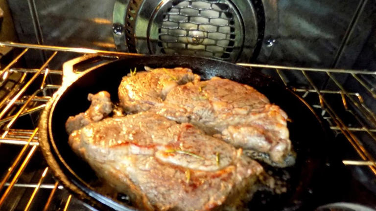 What An Indulgent Steak Recipe! Rib Eye Steak With Sauteed Mushrooms