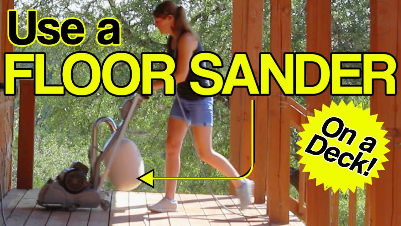 Refinish a deck by sanding or stripping for a new look