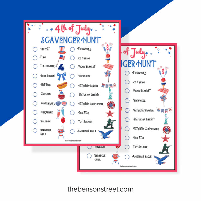 FREE Printable 4th of July Scavenger Hunt Activity