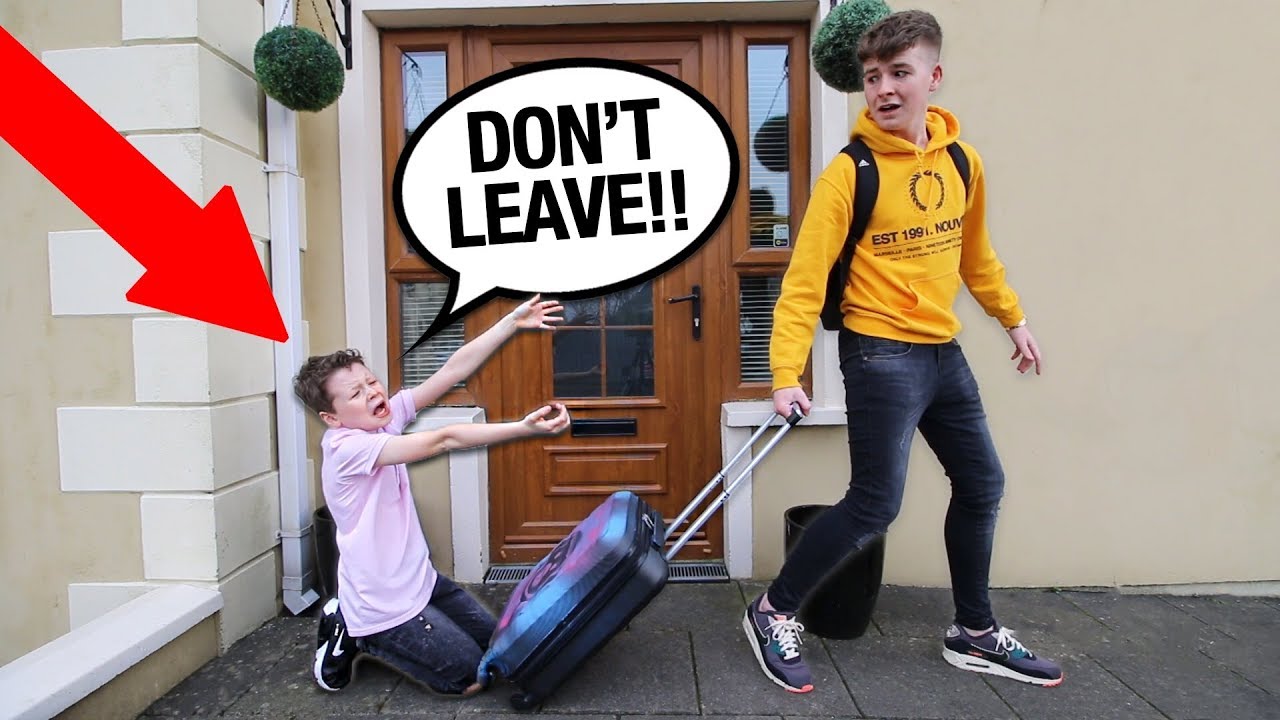 I'm moving out prank shocks my little brother badly