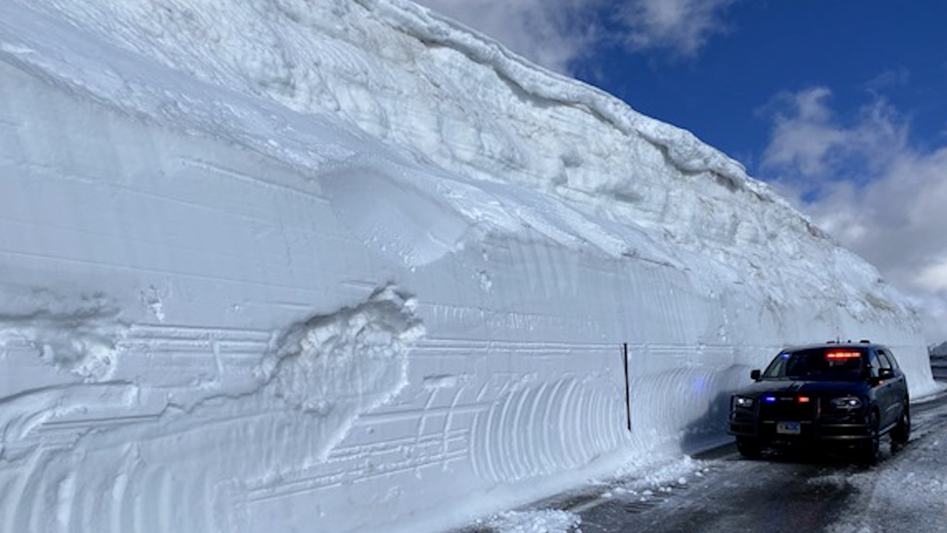 Towering Snow Walls In June Create Summer Wonderland