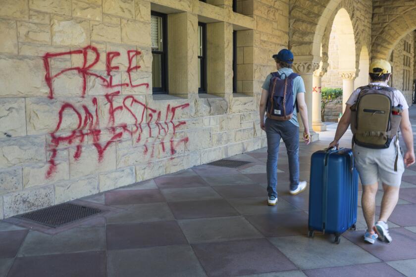 'Dissent is American. Vandalism is criminal.' Pro-Palestinian Stanford ...