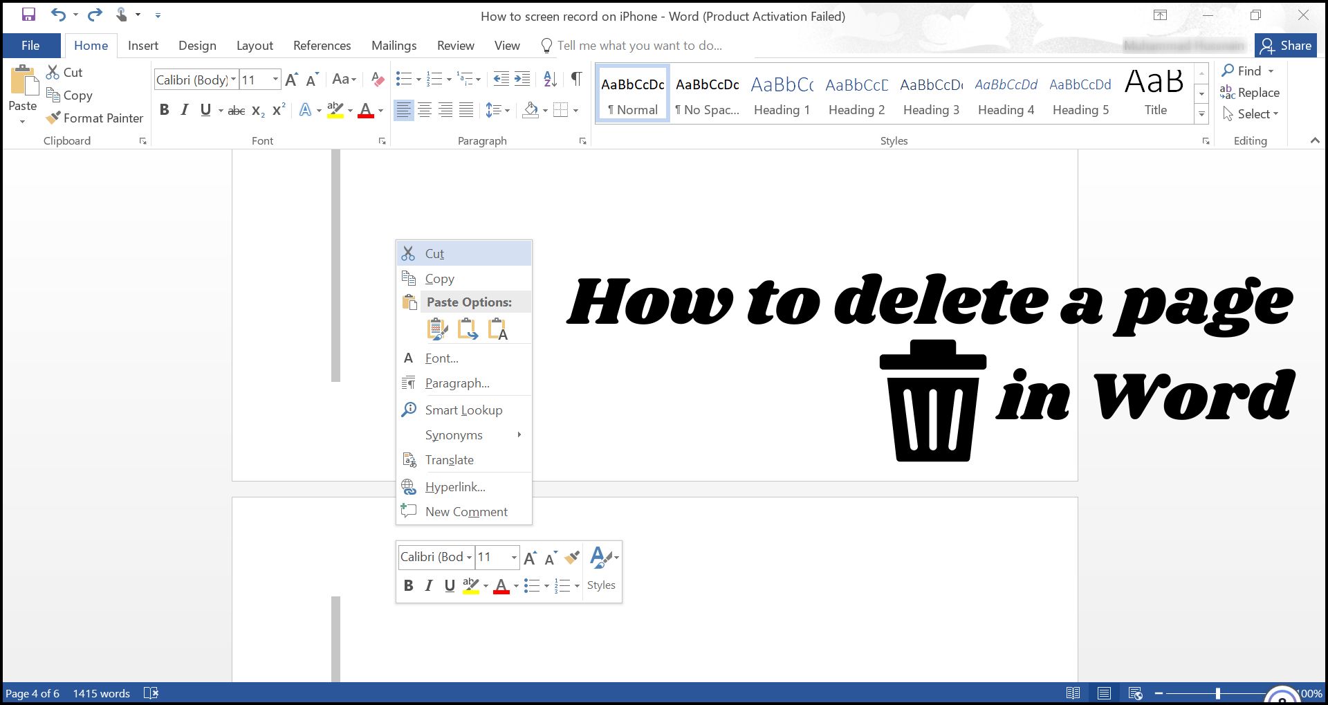 How to Delete a Page in Word on Mobile & Desktop