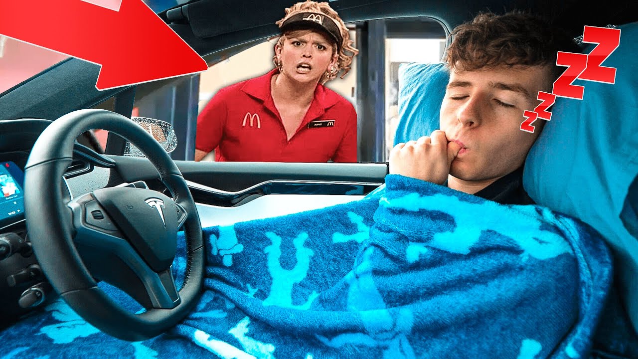 He Slept in a Tesla at a Drive Thru—Here’s What Happened