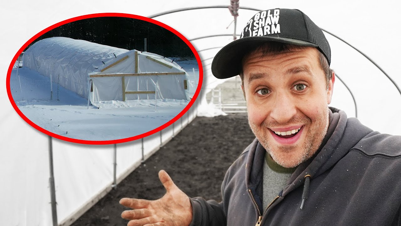 Building giant hoop house in a weekend timelapse