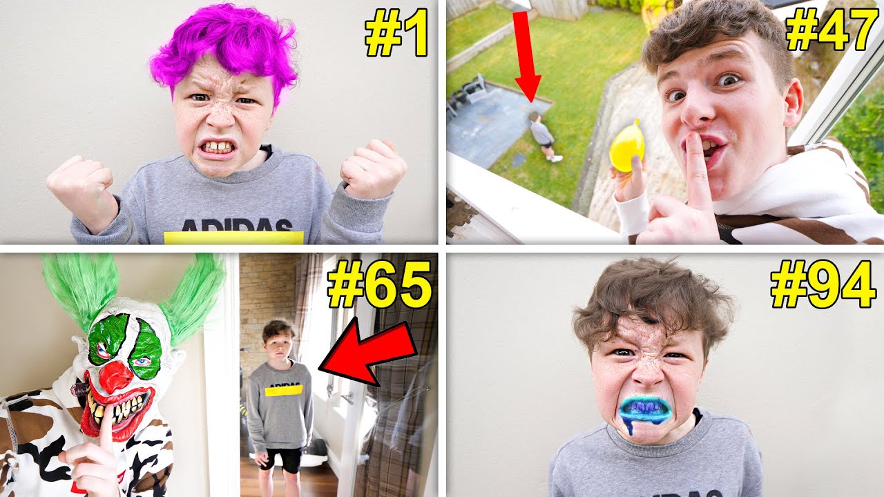 I prank my little brother 100 times in 24 hours