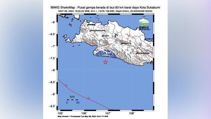 Gempa Magnitudo 4,1 dari Sesar Cipamingkis Getarkan Kota Sukabumi Gempa Magnitudo 4,1 dari Sesar Cipamingkis Getarkan Kota Sukabumi
