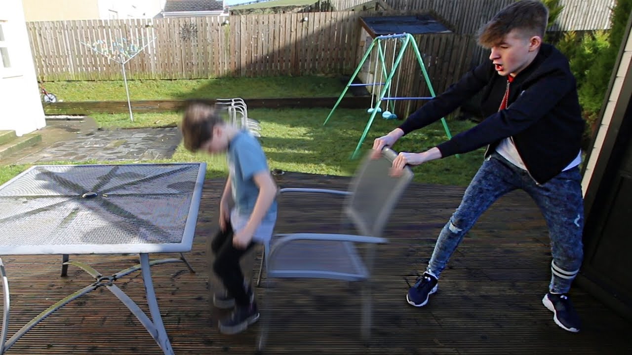 The Chair Pulling Prank on My Little Brother