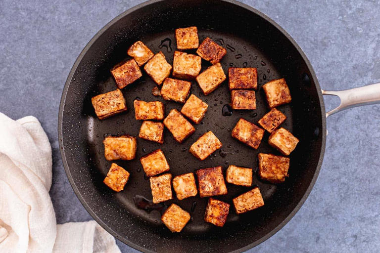 Crispy Pan Fried Tofu Bites