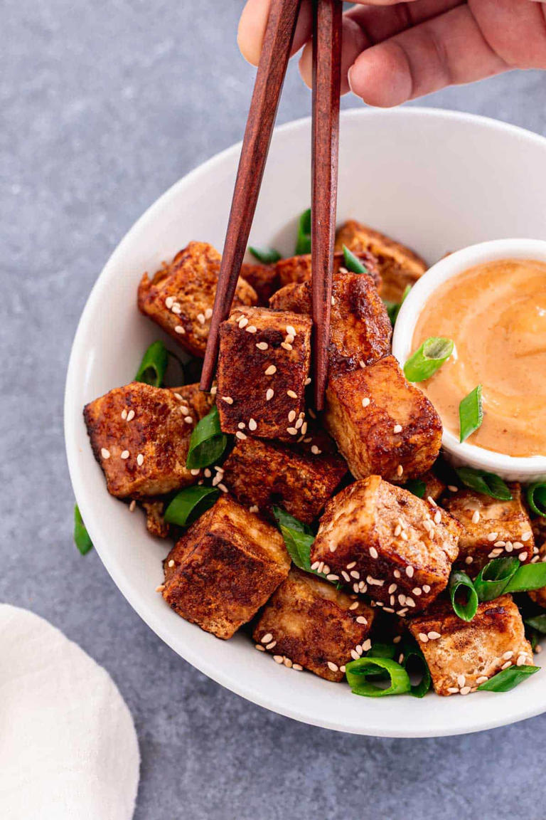 Crispy Pan Fried Tofu Bites