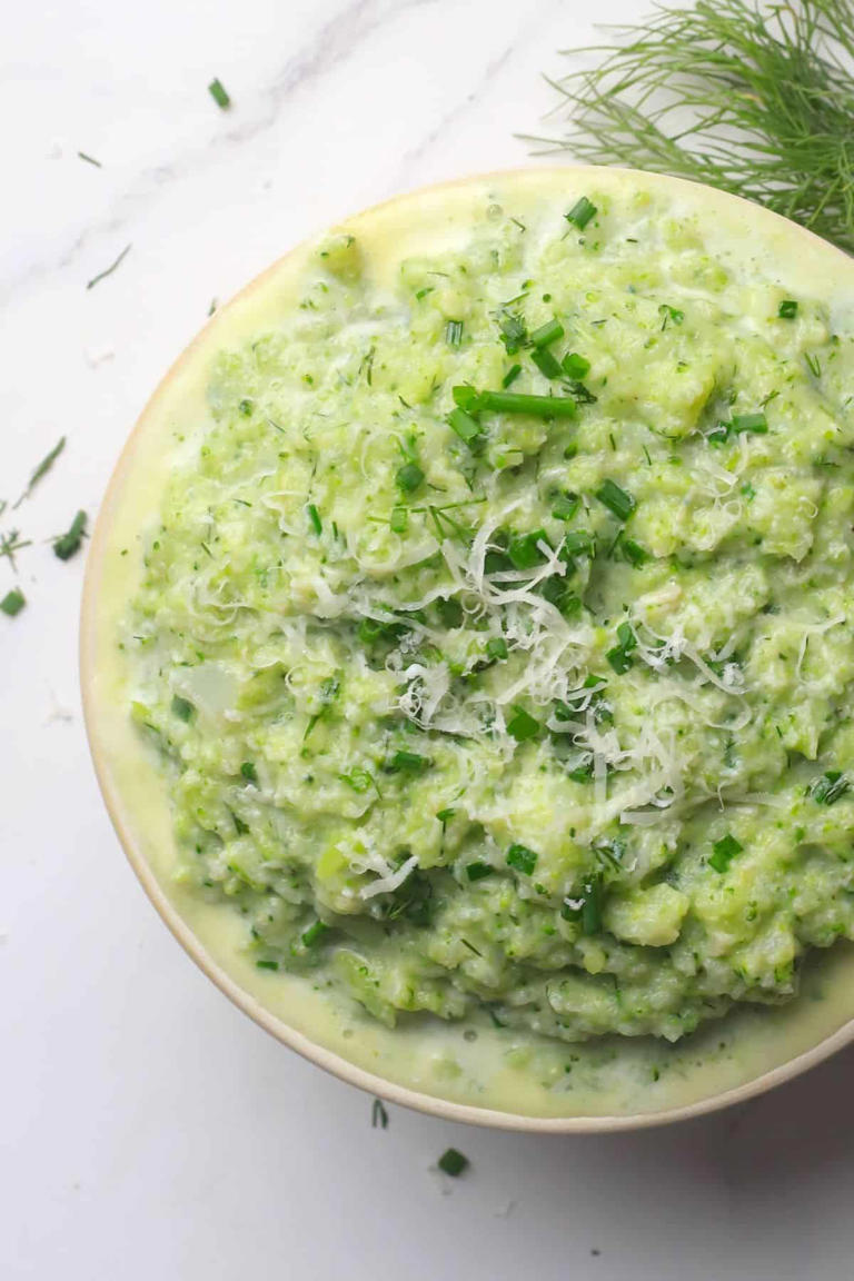Creamy Mashed Broccoli and Cauliflower