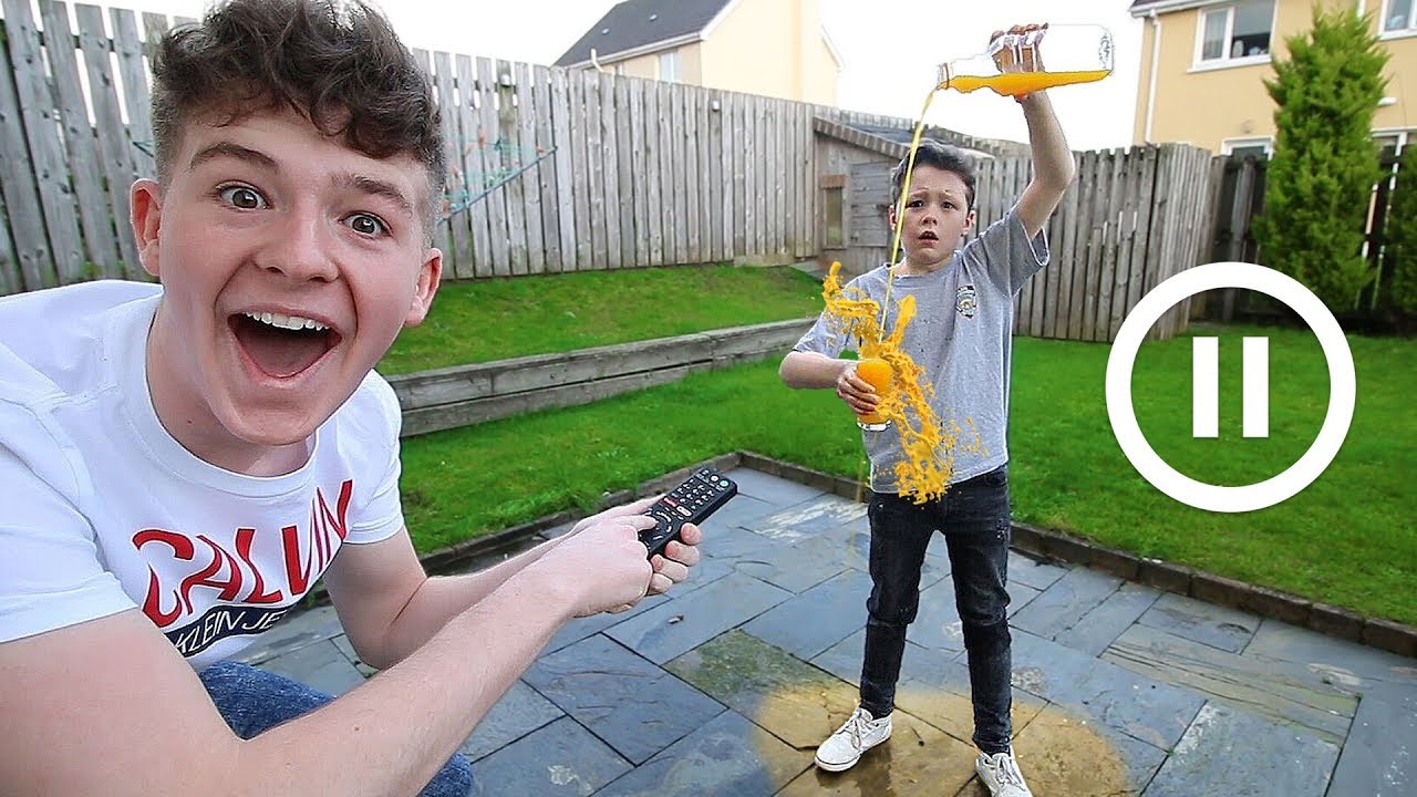 The 24 Hour Pause Challenge with My Little Brother