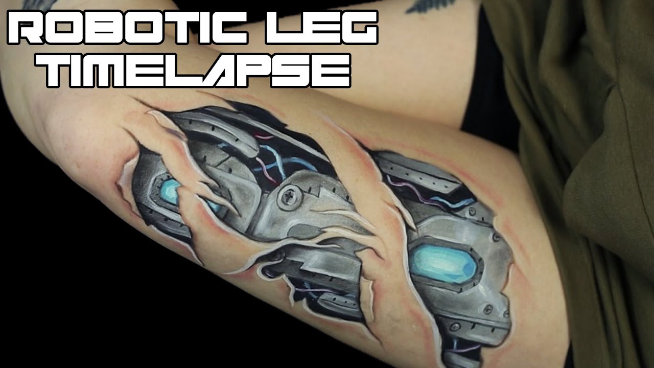 Mesmerizing Robot Cyborg Look with Makeup Illusion