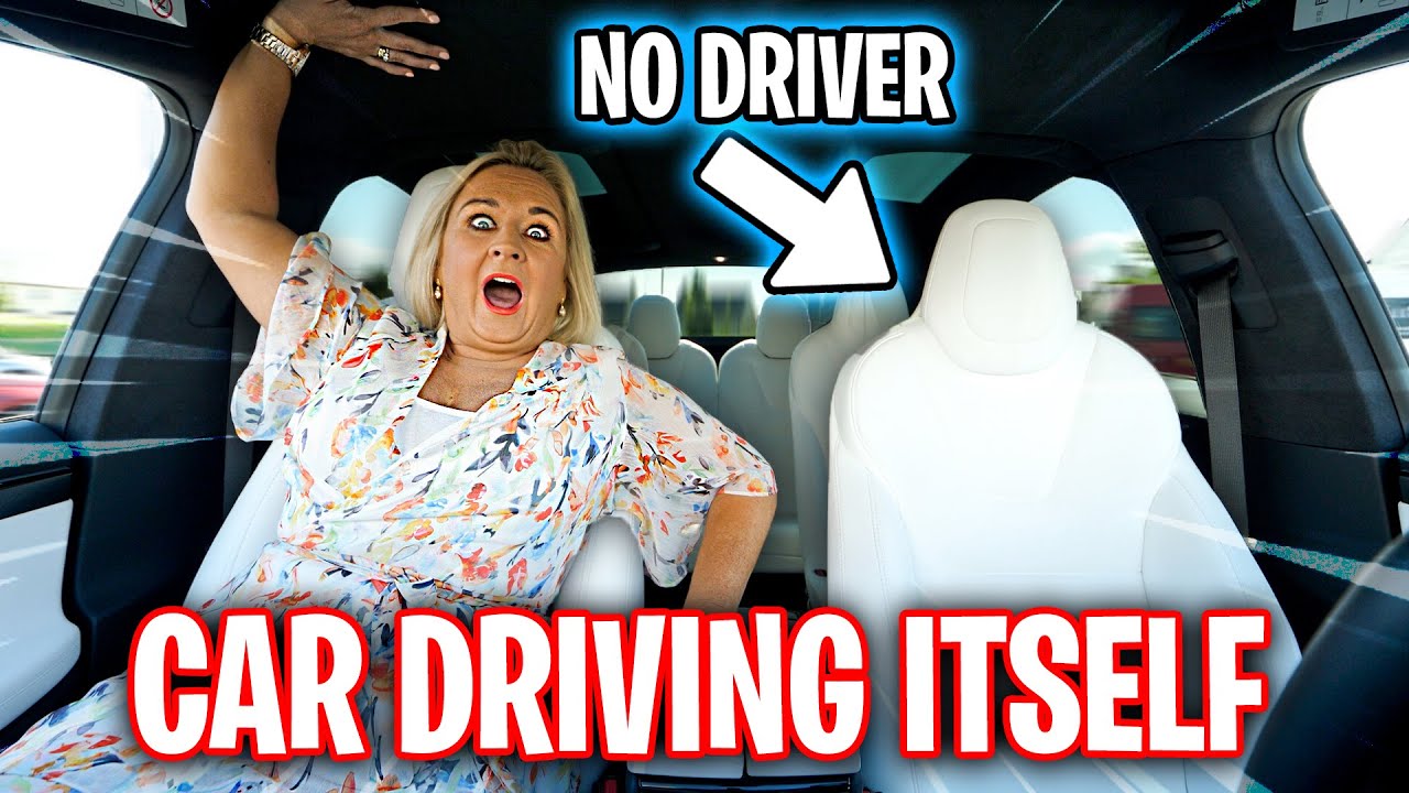 Prank on Mum: The Tesla Drives Itself