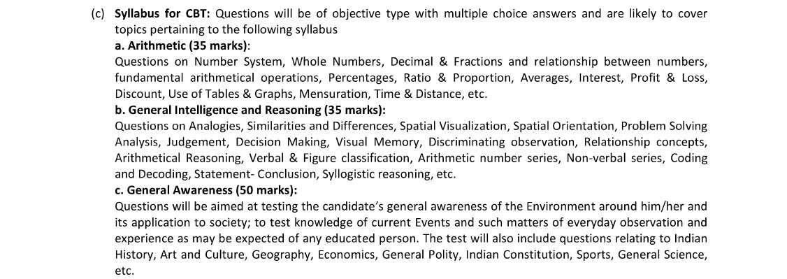 RPF Constable Syllabus 2024 and Exam Pattern, Download PDF