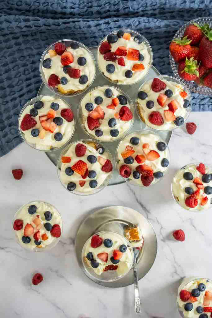 Red White and Blue Trifle: Easy 4th of July Berry Dessert Recipe
