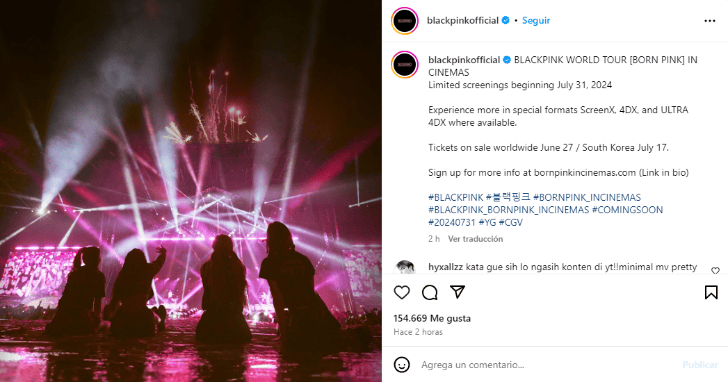Blackpink Regresa Al Cine Con La Película De Su Concierto Born Pink