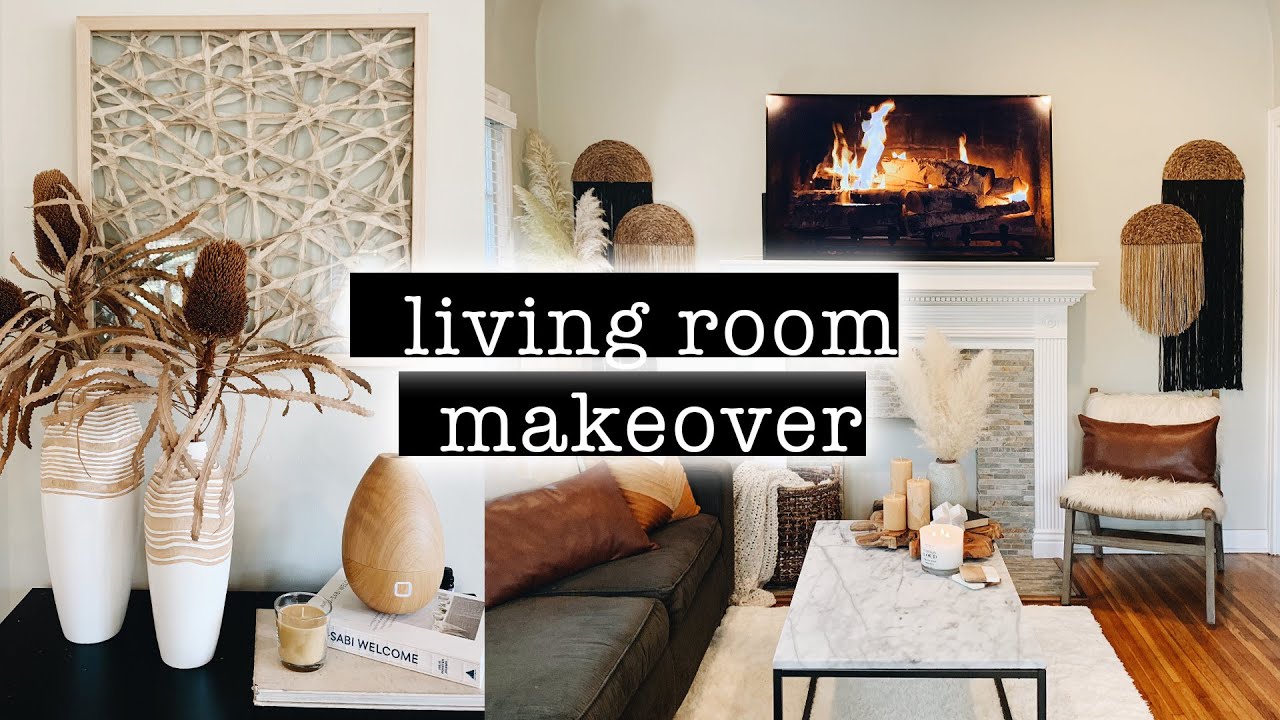 Living room makeover on a budget with total transformation