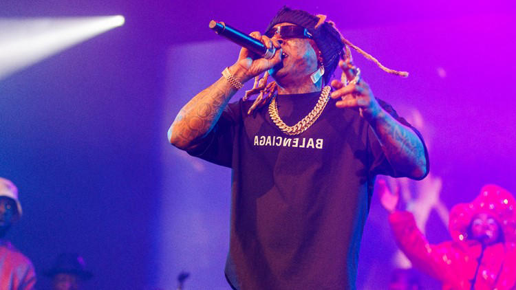 Rap icon Lil Wayne performing in central Indiana on 'Tha Carter VI' tour