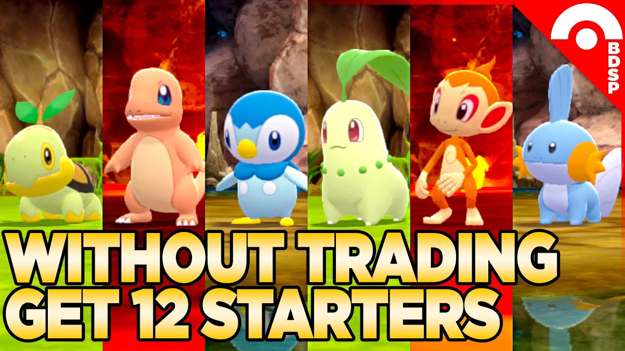 How to Get All 12 Starter Pokemon WITHOUT TRADING in Brilliant Diamond ...