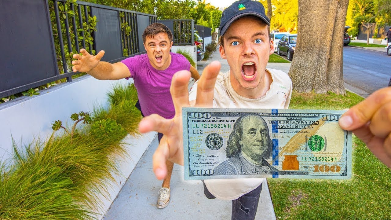 First to grab the money, keeps it!