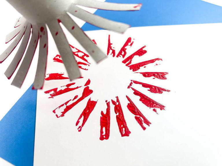 Fun Toilet Paper Roll Fireworks Painting Craft