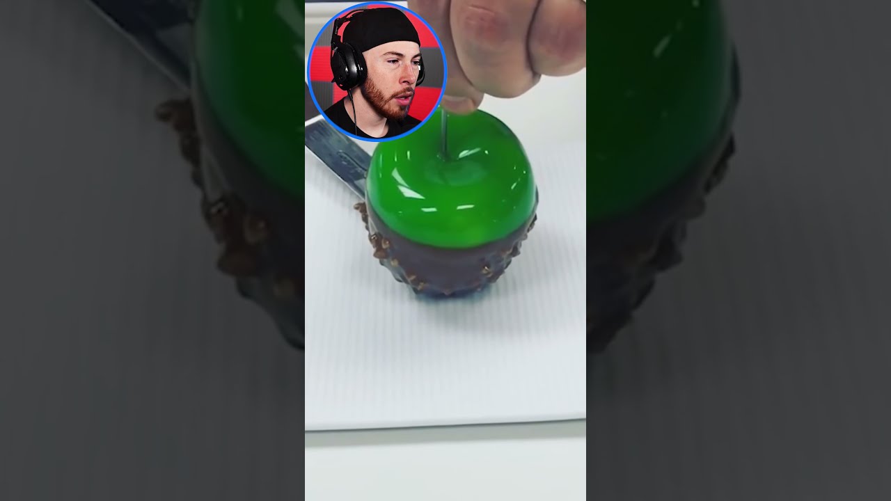 A candy apple crafted to appear realistic but isn’t real