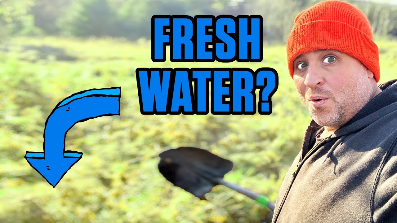 Digging a hole until I find water on the farm