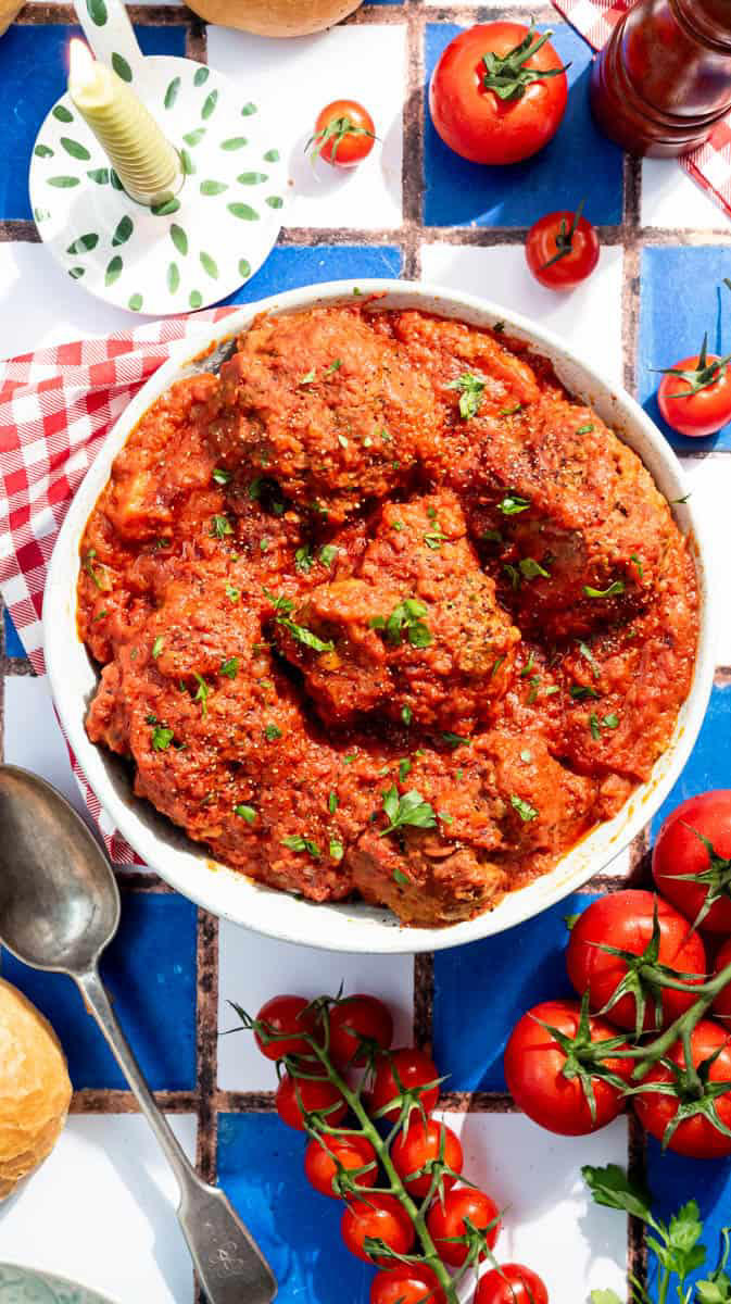 Nonna's Meatballs In Tomato Sauce - Polpette Di Nonna