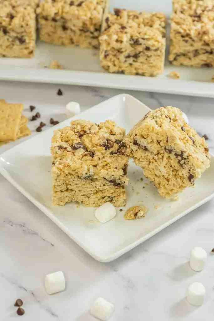 Easy S'mores Rice Crispy Treat Recipe with Rice Krispies