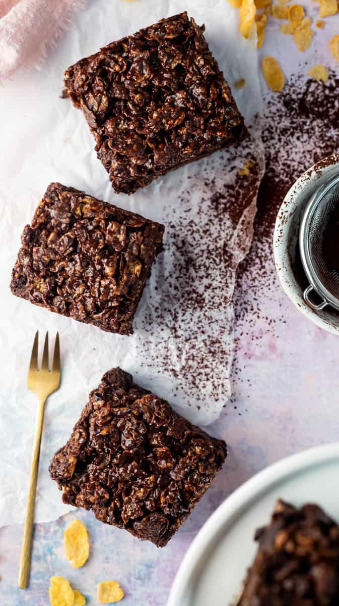 Cornflake Brownies - With A Cornflake Cake Topping