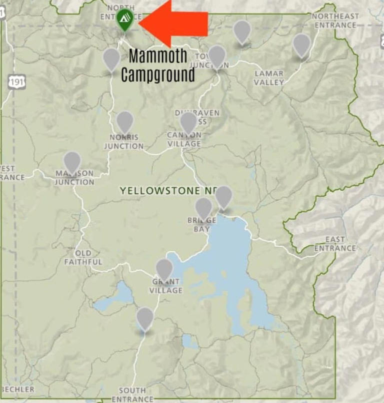 Mammoth Campground in Yellowstone National Park