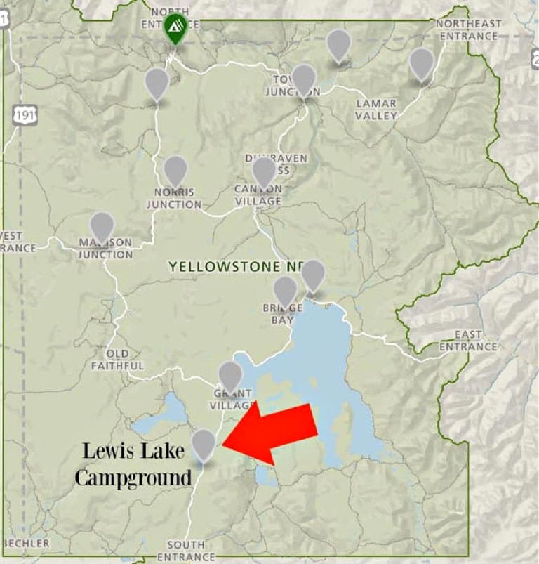 Lewis Lake Campground - Yellowstone National Park