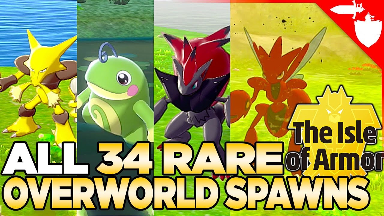 All 34 Rare Overworld Spawns in Isle of Armor - Pokemon Sword and ...