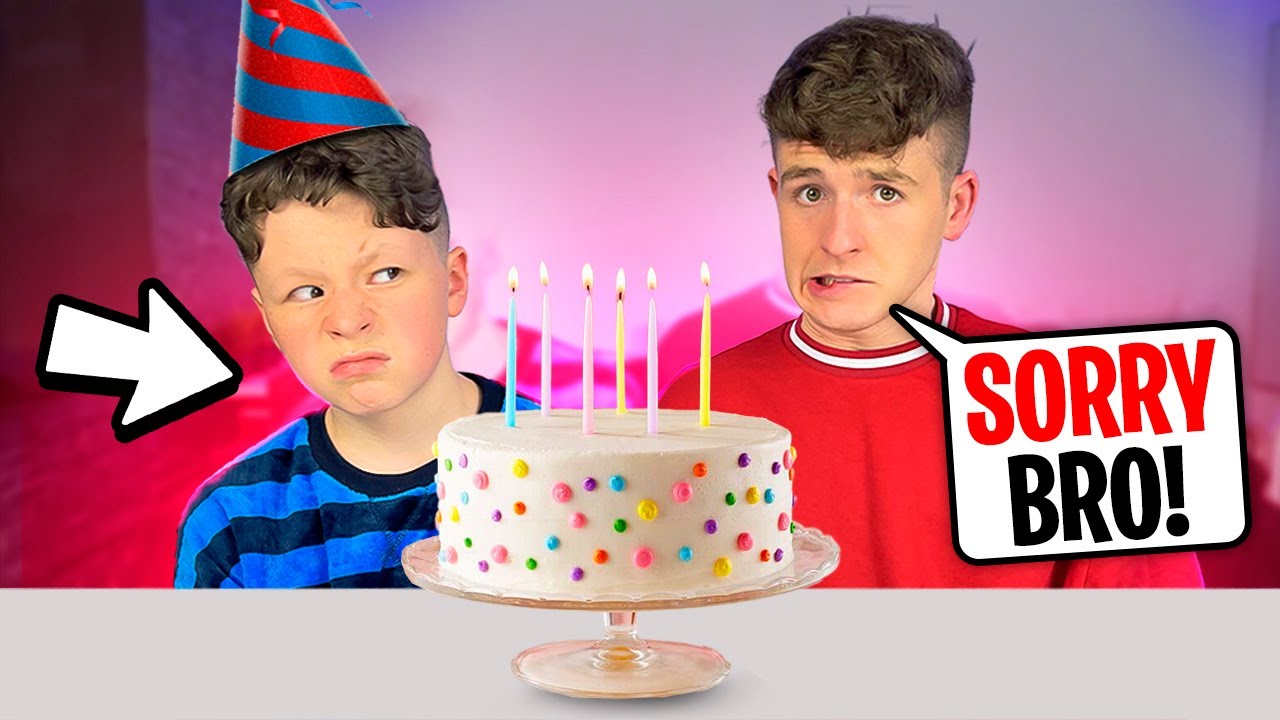 Forgetting my little brother’s birthday in prank setup
