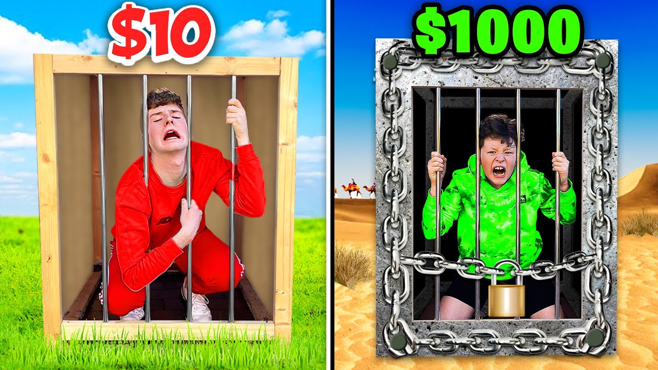 $10 vs $1,000 prison boxes first to escape wins