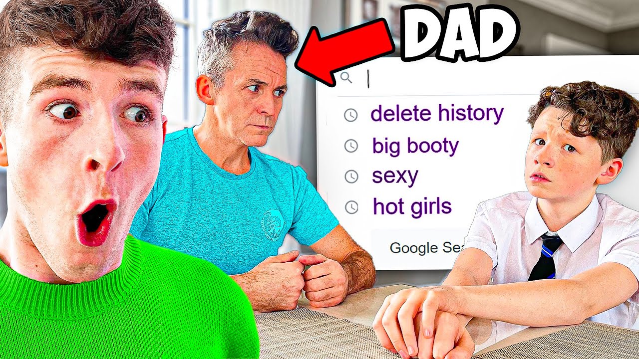Parents react to little brother's search history