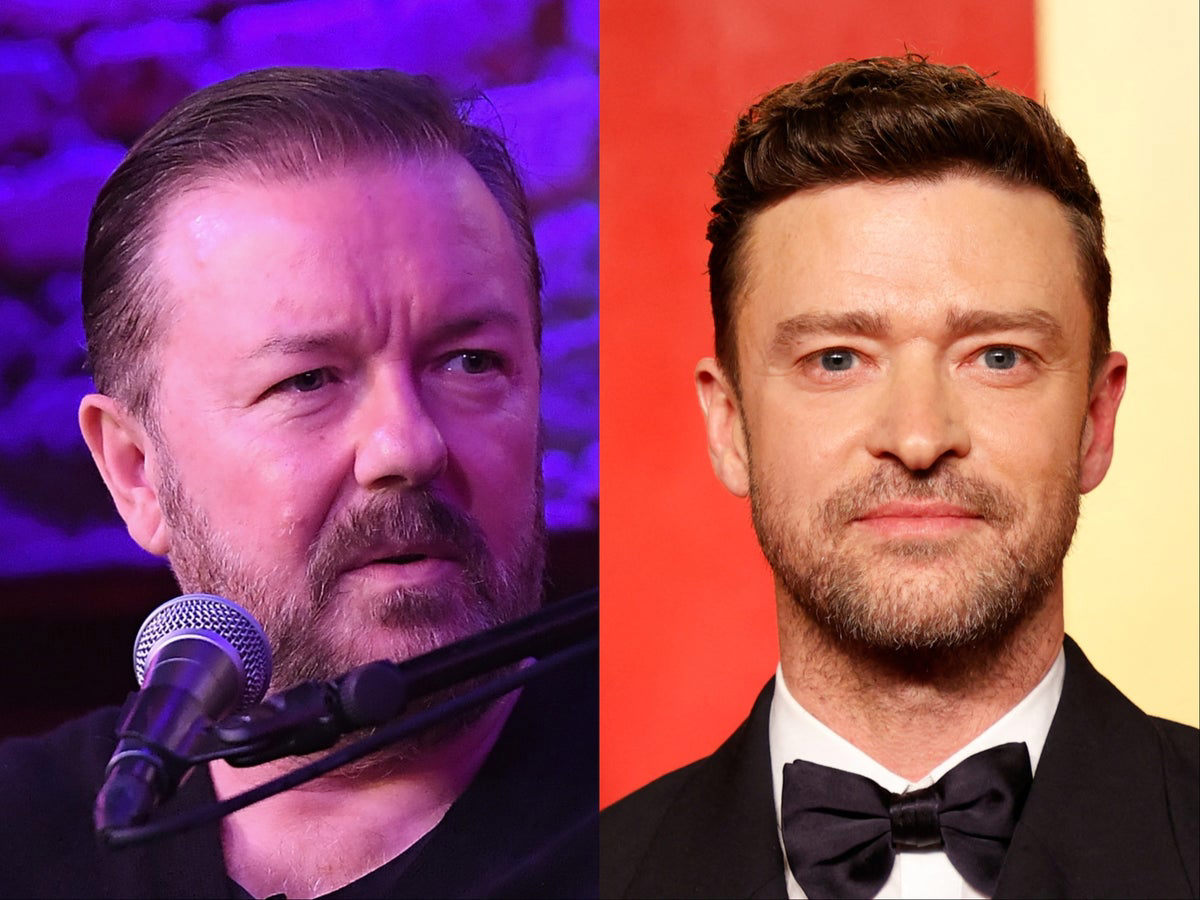 Ricky Gervais ‘brutally’ roasts Justin Timberlake over drink-driving arrest Ricky Gervais ‘brutally’ roasts Justin Timberlake over drink-driving arrest