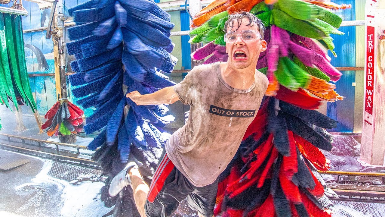 Walking through a car wash w/ Lizzy Sharer