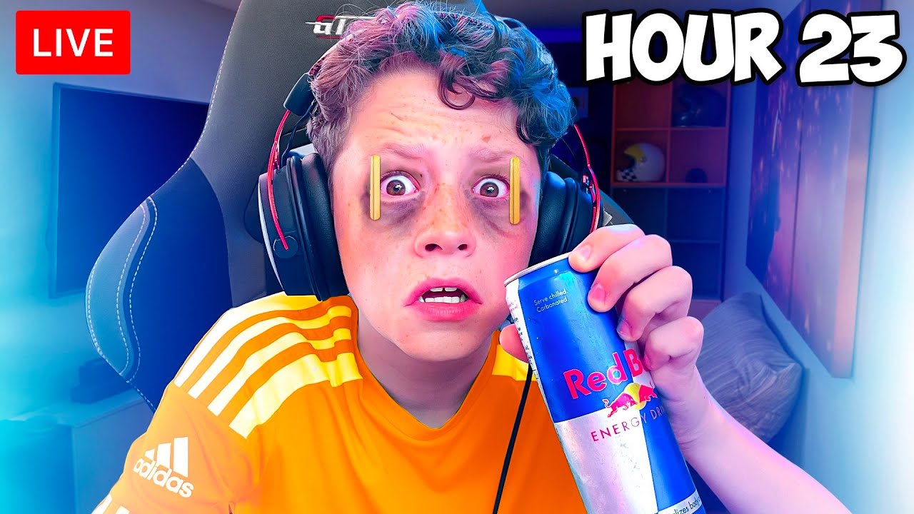 Convincing little brother to stream for 24 hours straight