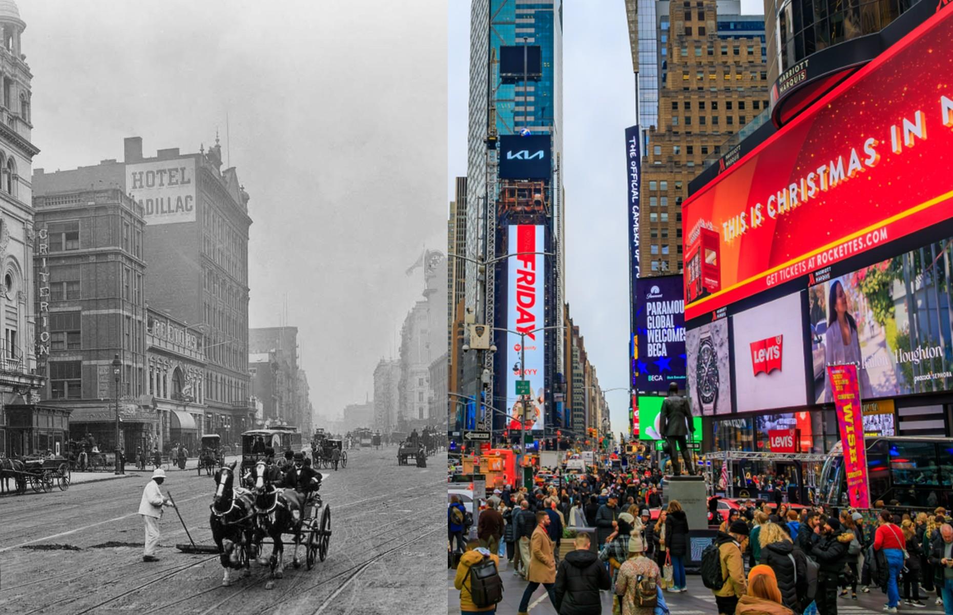 Stunning vintage photos show how iconic cities have changed in 100 years